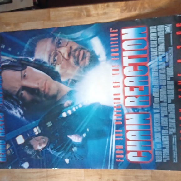 Art | Original Vintage Chain Reaction Movie Poster 1996 | Poshmark
